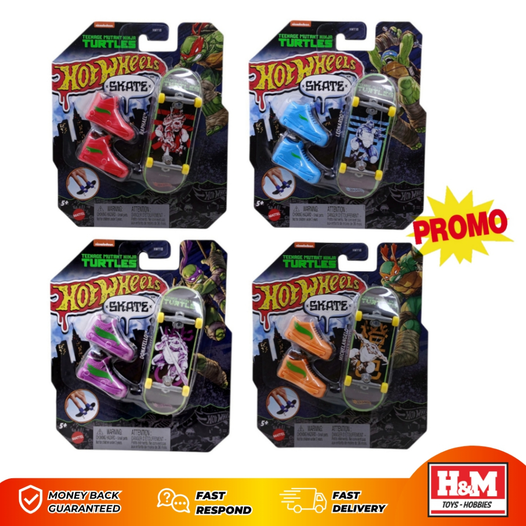 Jual Hot Wheels Skate Entertainment Fingerboard Turtles - Teenage ...