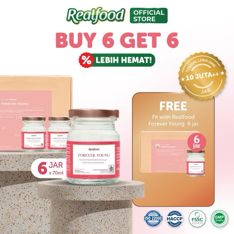 Jual REALFOOD TRIAL FOREVER YOUNG ISI 6 ( Minuman sarang walet ...