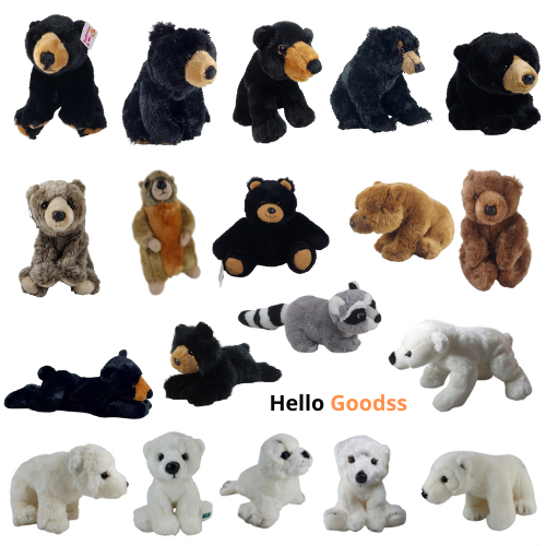 Jual Boneka Binatang Polar Bear Beruang Putih Beruang Hitam Rakun Seal ...