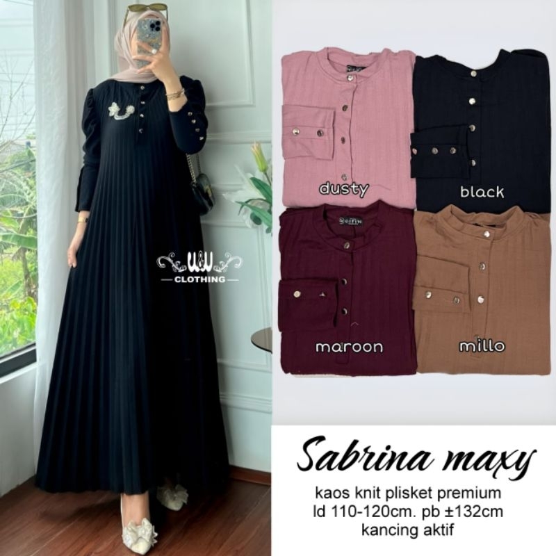 Jual SABRINA MAXY Ory W&W - Dress bhn knit plisket | Shopee Indonesia