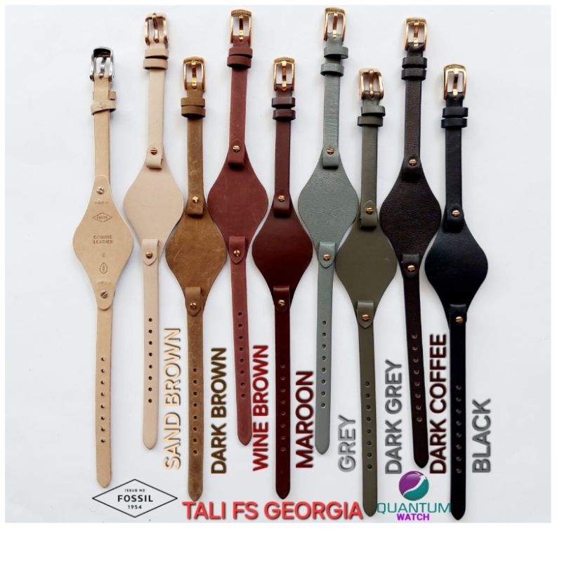 Jual STRAP TALI JAM TANGAN FOS$IL GEORGIA SIZE 32 MM LEATHER HAND MADE ...