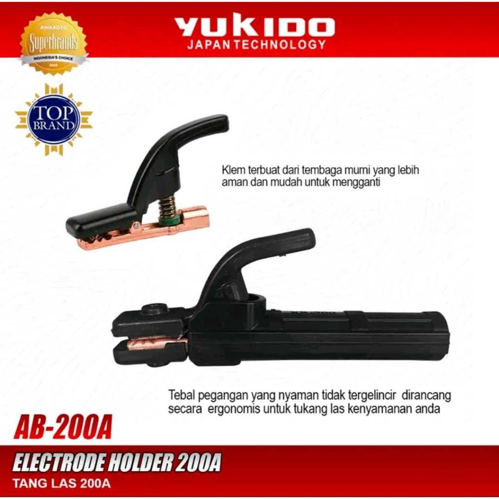 Jual Stang Las 200A YUKIDO Electrode Holder - Tang Las Tang Las 200A anti panas YUKIDO JAPAN ...