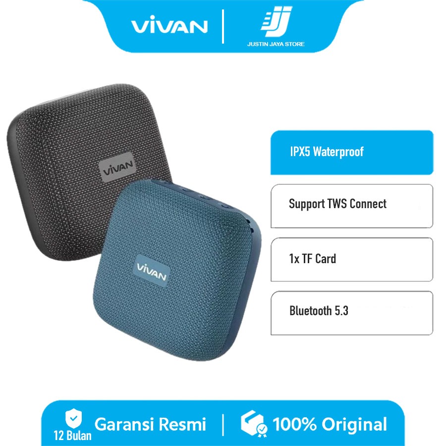 Jual VIVAN Mini Speaker VS3 Speaker Bluetooth | IPX5 | Bluetooth 5.3 ...