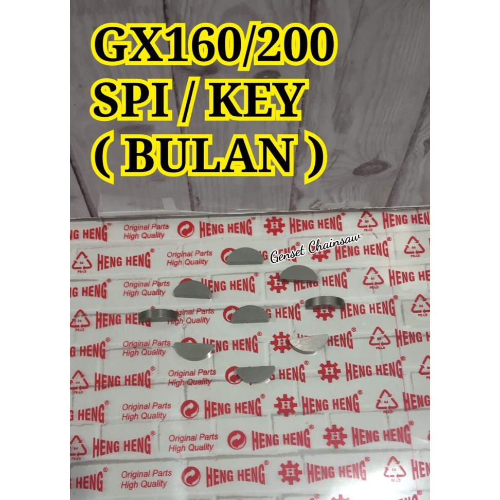 Jual Spi Bulan GX160 GX200 Woodruff Key Pin Spie Crankshaft 5,5HP 6,5HP ...