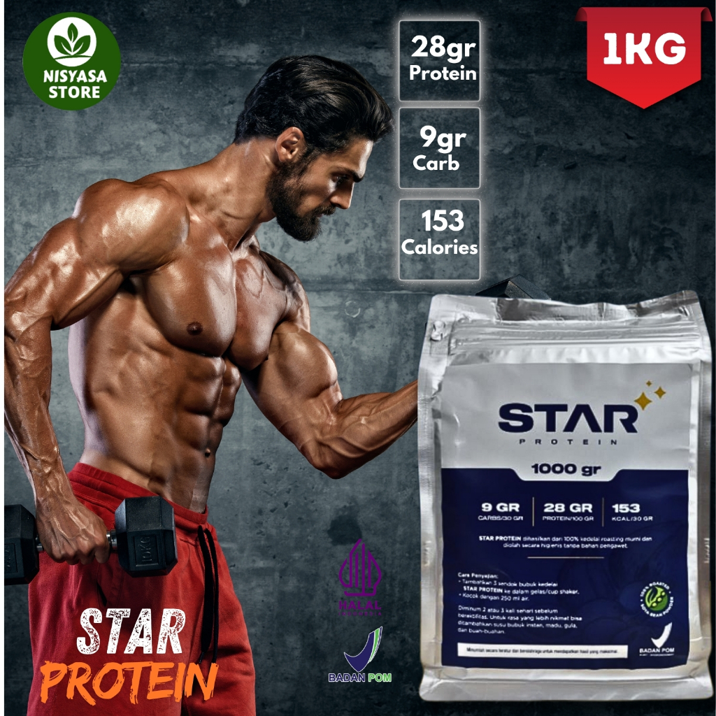 Jual STAR PROTEIN Whey Protein Bubuk Kedelai murni Susu Suplemen Fitnes ...