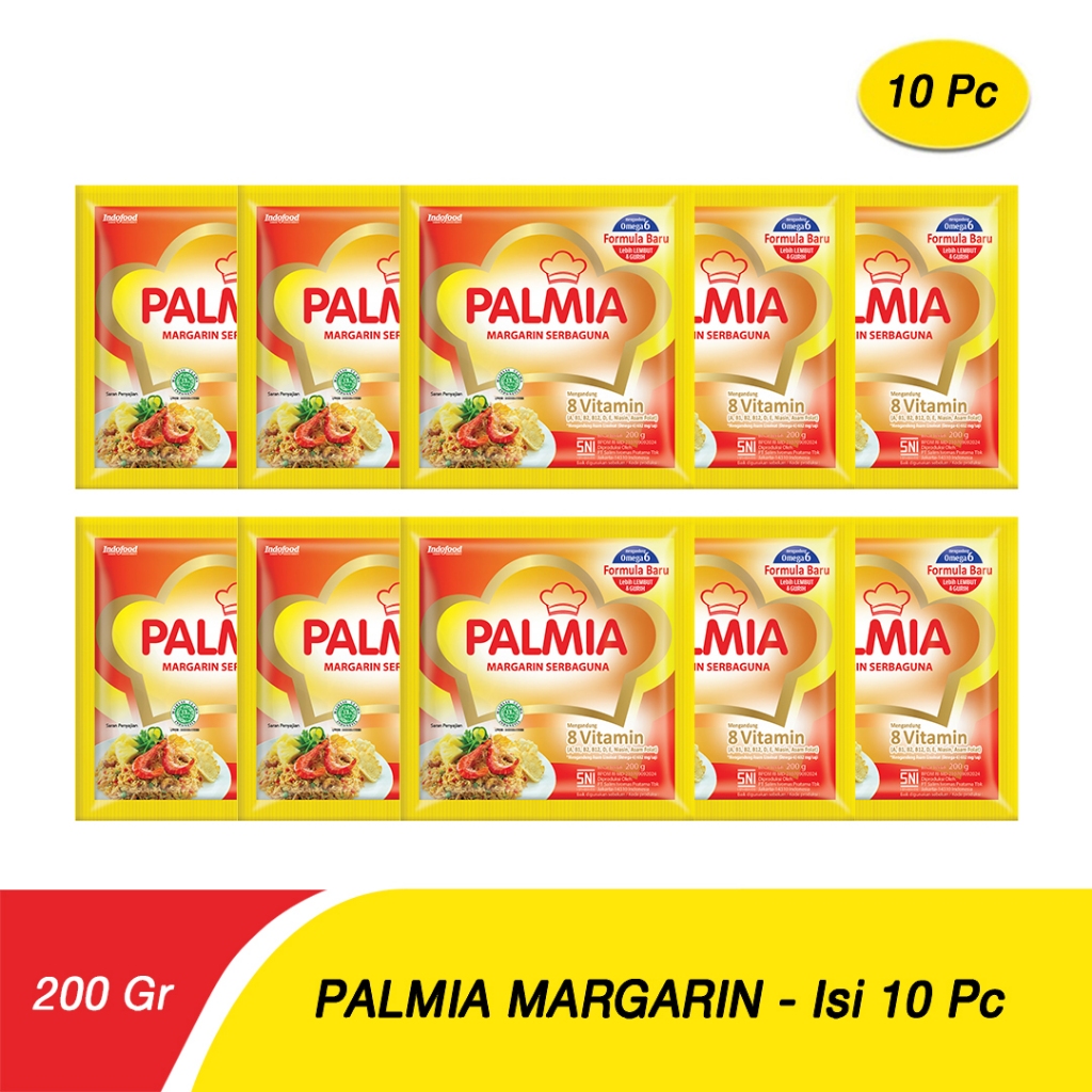 Jual 10 PCS - Palmia Margarin 200 Gr | Shopee Indonesia
