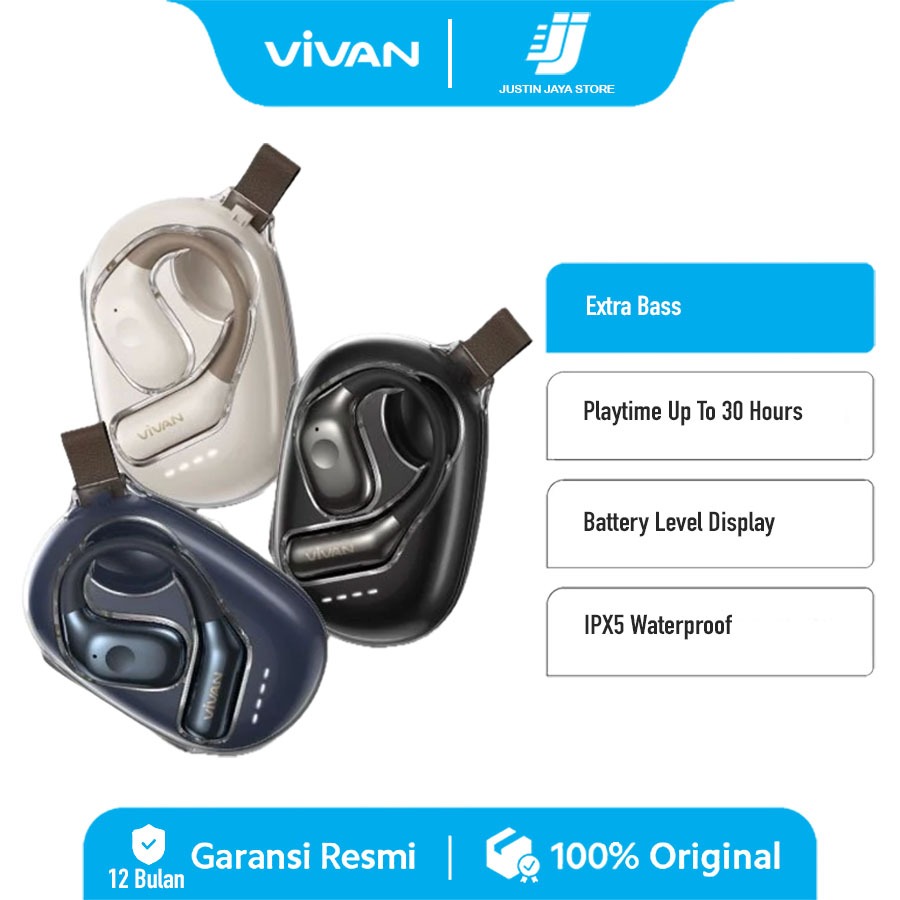 Jual VIVAN SPORT X2 OWS Open Ear True Wireless Earbuds IPX5 Dual ENC ...