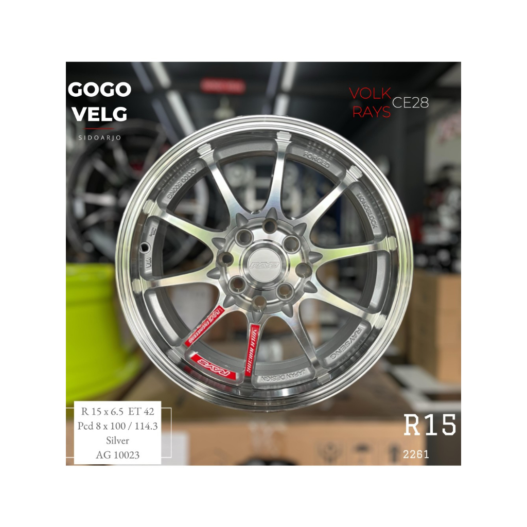 Jual Velg Mobil R15 Rays CE28 Silver PCD 8X100/114,3 Lebar 6,5 ET 42 Ring 15 Avanza Brio Agya ...