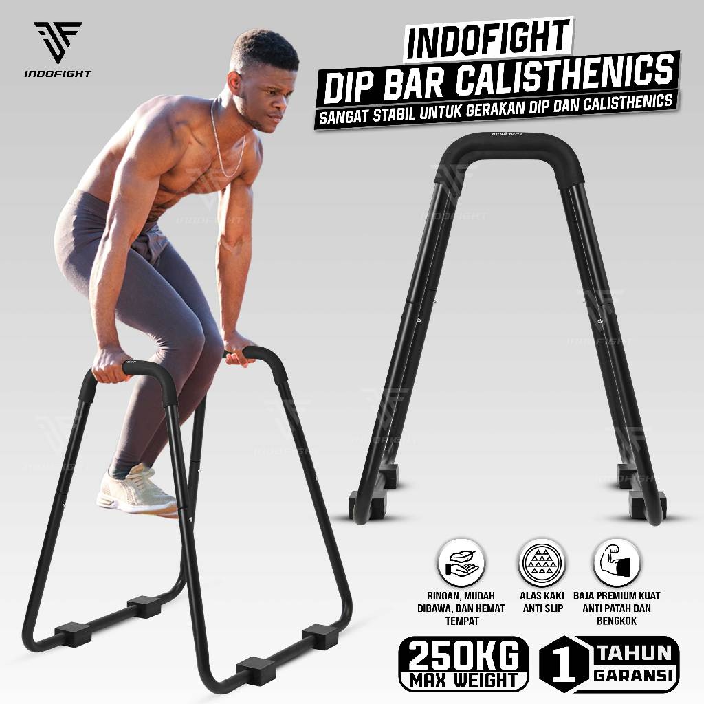 Jual Dip Bar Calisthenics Indofight Dip Bar Parallel Dips Bar Equalizer ...