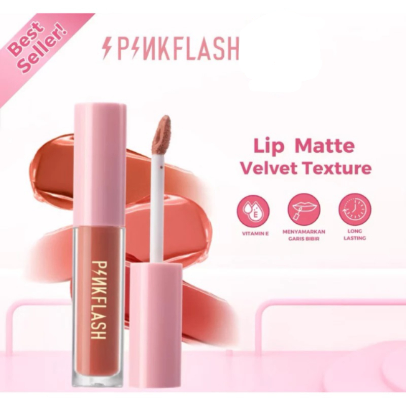 Jual PINKFLASH Long Lasting Matte Lipcream Lip Cream Lembut Tahan Lama ...