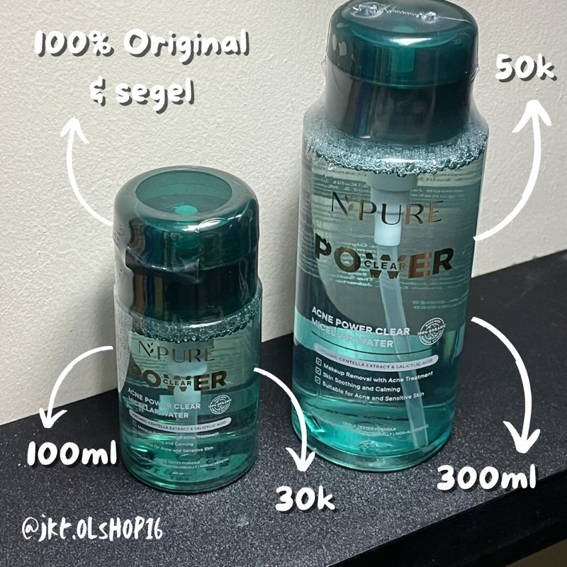 Jual 100%ORIGINAL - Npure Acne Power Clear Micellar Water No alcohol ...