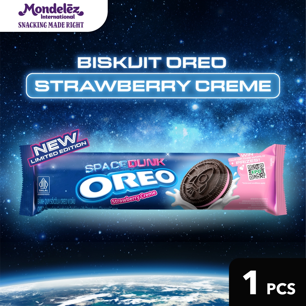 Jual OREO STRAWBERRY CREAM 110.4G - EDISI SPACE DUNK | Cookies Biskuit ...