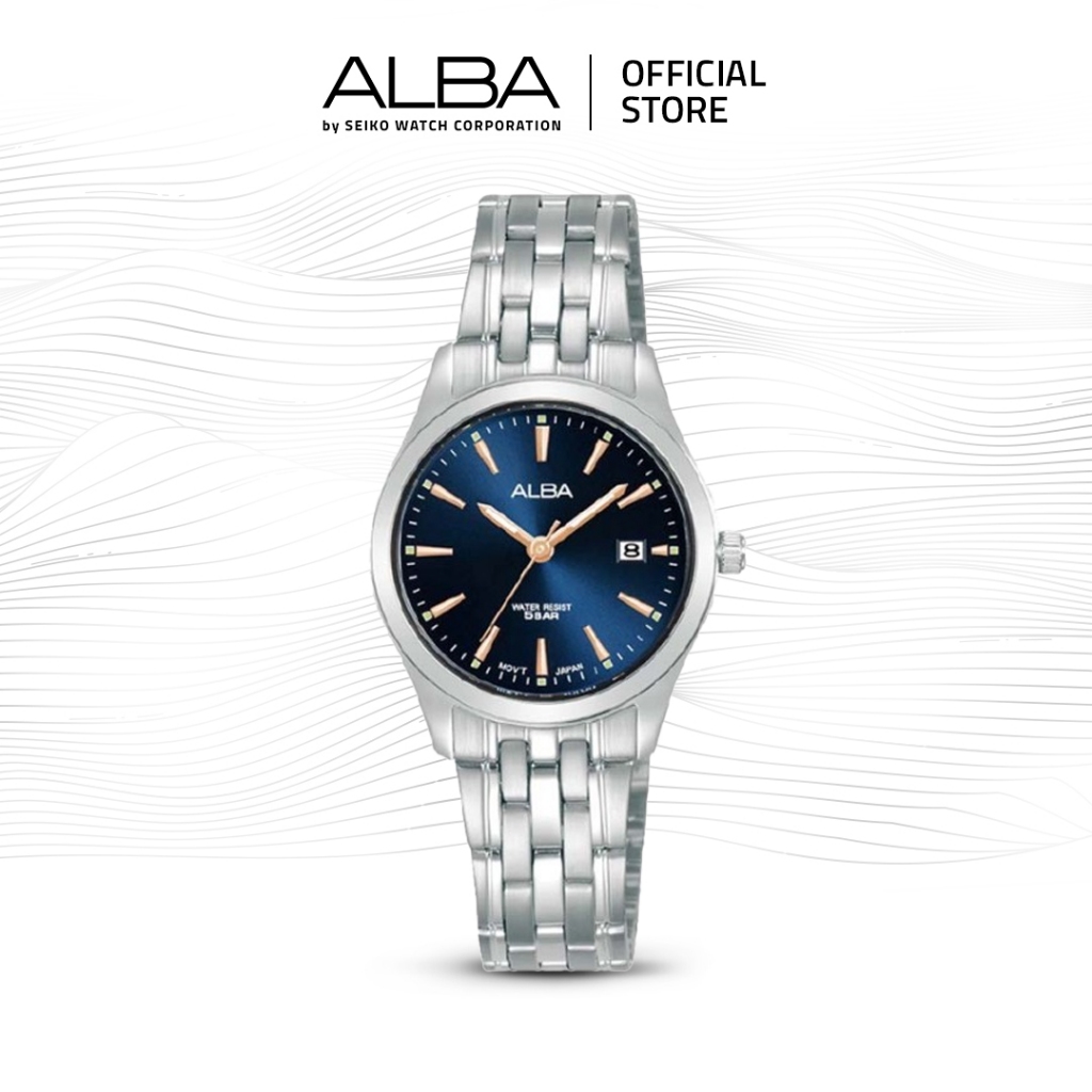 Jual Alba Jam Tangan Wanita AH7BN1 / AH7BN1X1 Quartz Blue Dial Dual ...