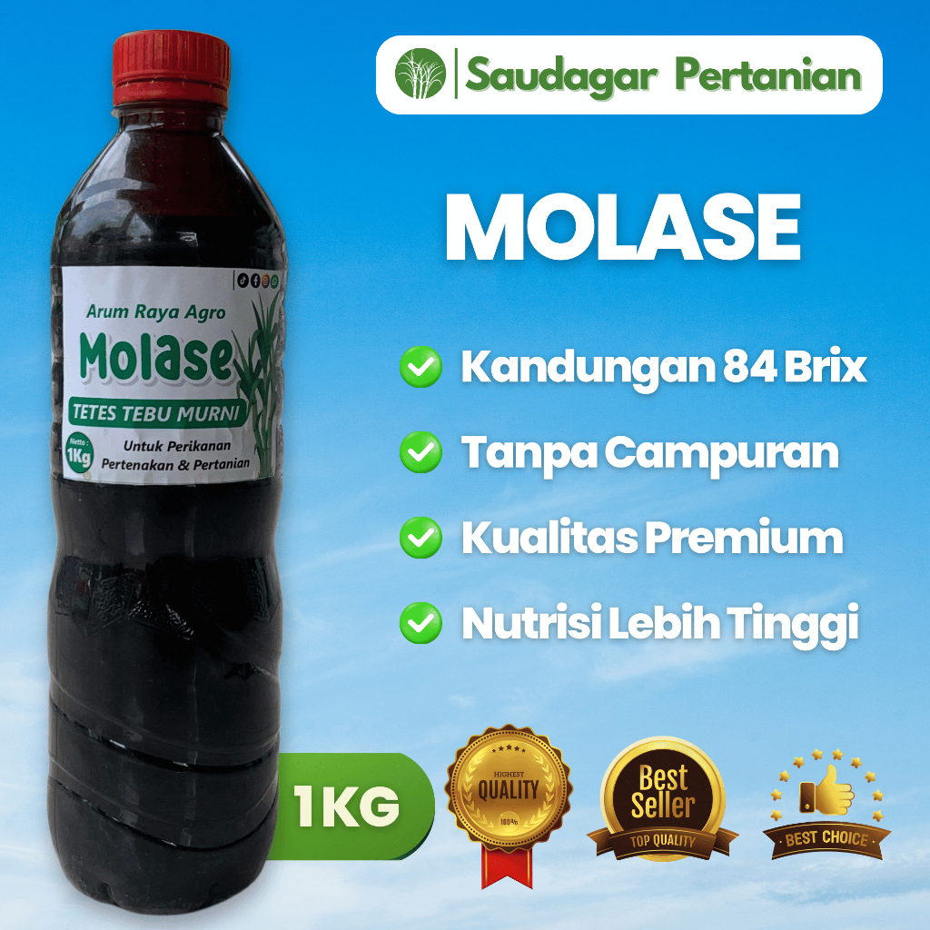 Jual MOLASE Tetes Tebu Murni Kemasan Botol 1Kg - Saudagar Pertanian ...