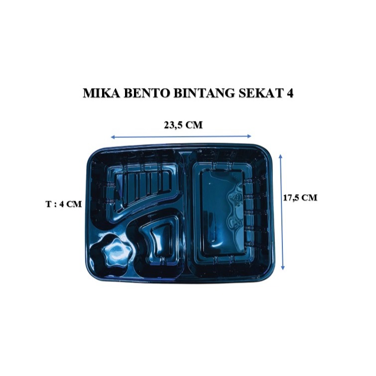 Jual [50 SET] GRATIS PACKING KARDUS Mika Bento Sekat 4 / Bento Box ...