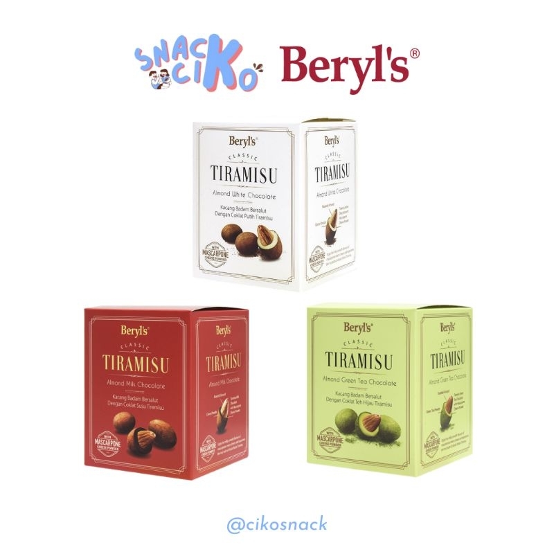 Jual [READY] Beryl's Classic Tiramisu Almond Chocolate Box 100g ...