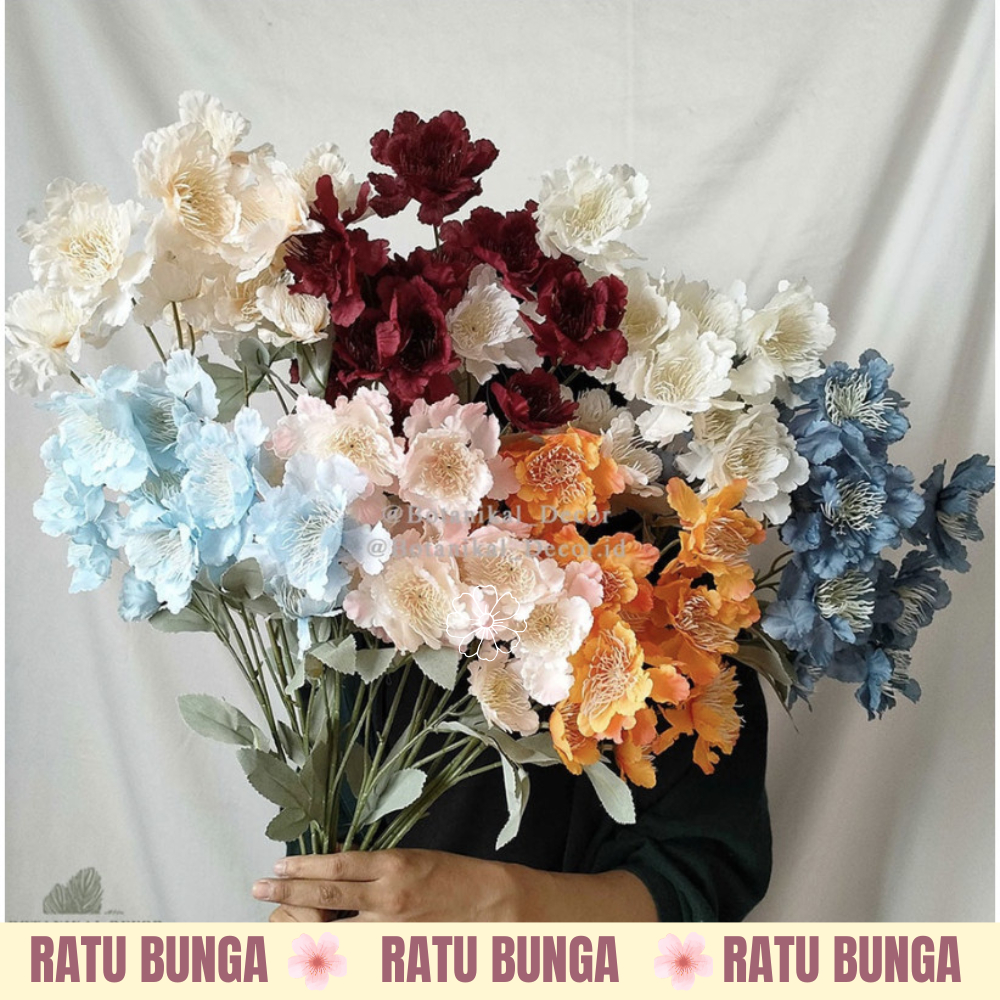 Jual Artificial Flower Buckeye Belle Peony Bunga Plastik Buatan Hias ...
