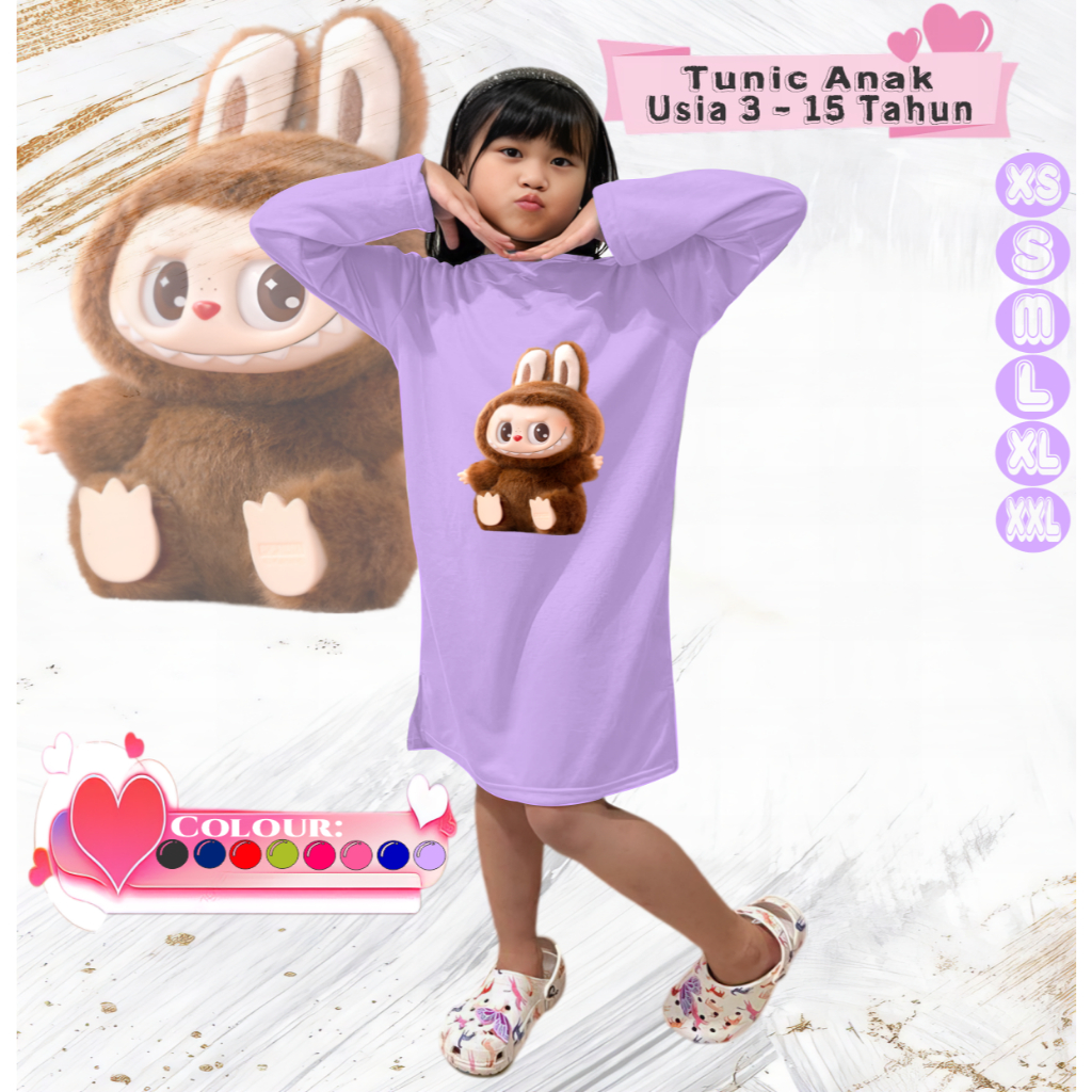 Jual Tunic Anak Perempuan Lengan Panjang Baju Lebaran Terbaru 2025 Usia ...