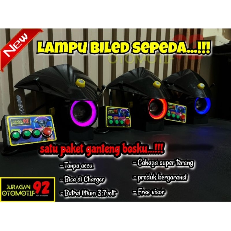 Jual lampu variasi biled sepeda lampu depan sepeda tanpa aki | Shopee ...