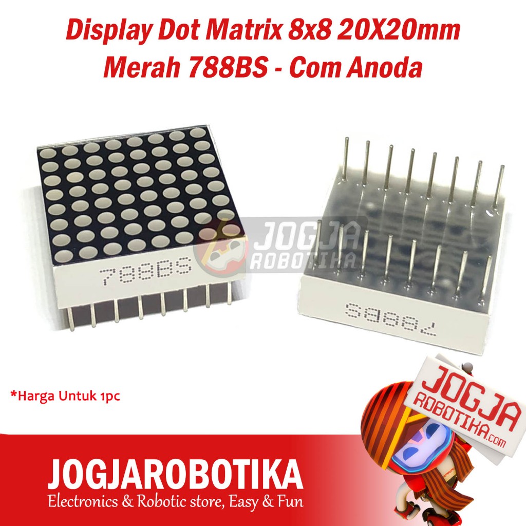 Jual Display Dot Matrix 8x8 20X20mm Merah 788BS 788 BS - Common Anode Com Anoda | Shopee Indonesia