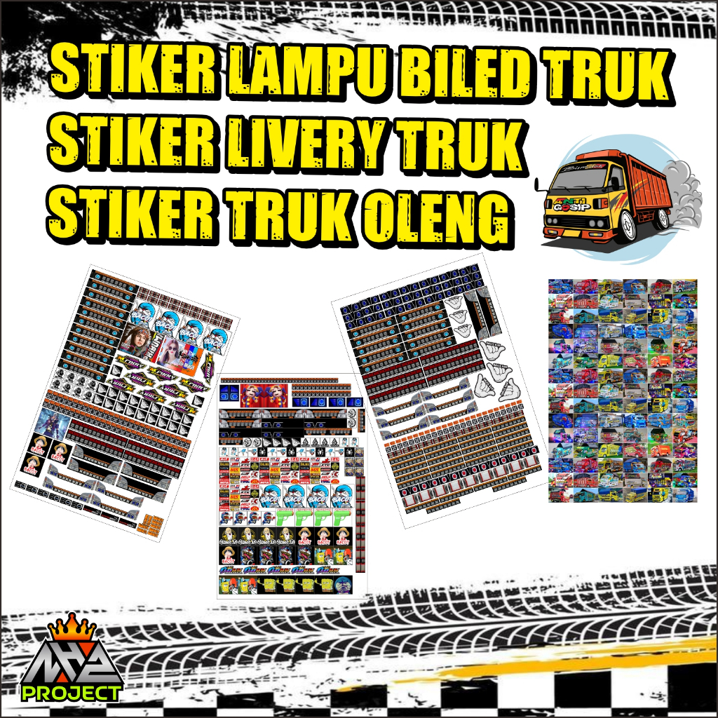 Jual stiker truk oleng stiker lampu biled truk stiker livery truk ...