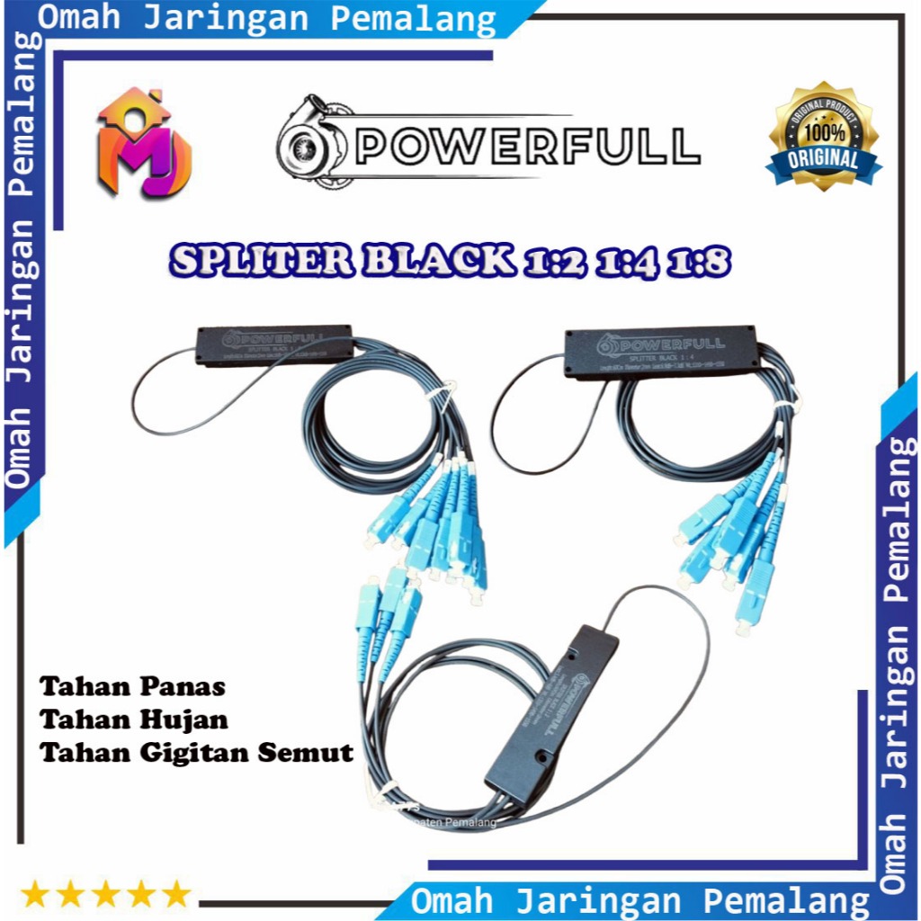 Jual Spliter Black 1:2 1:4 1:8 Outdor POWERFULL/Spliter Modular/Passive ...