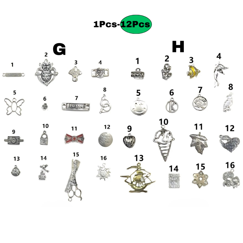 Jual Macam-Macam Model Liontin Charm Tipe G dan H, Harga/12Pcs | Shopee ...