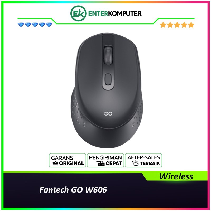 Jual Fantech GO W606 Silent Wireless Office Mouse | Shopee Indonesia