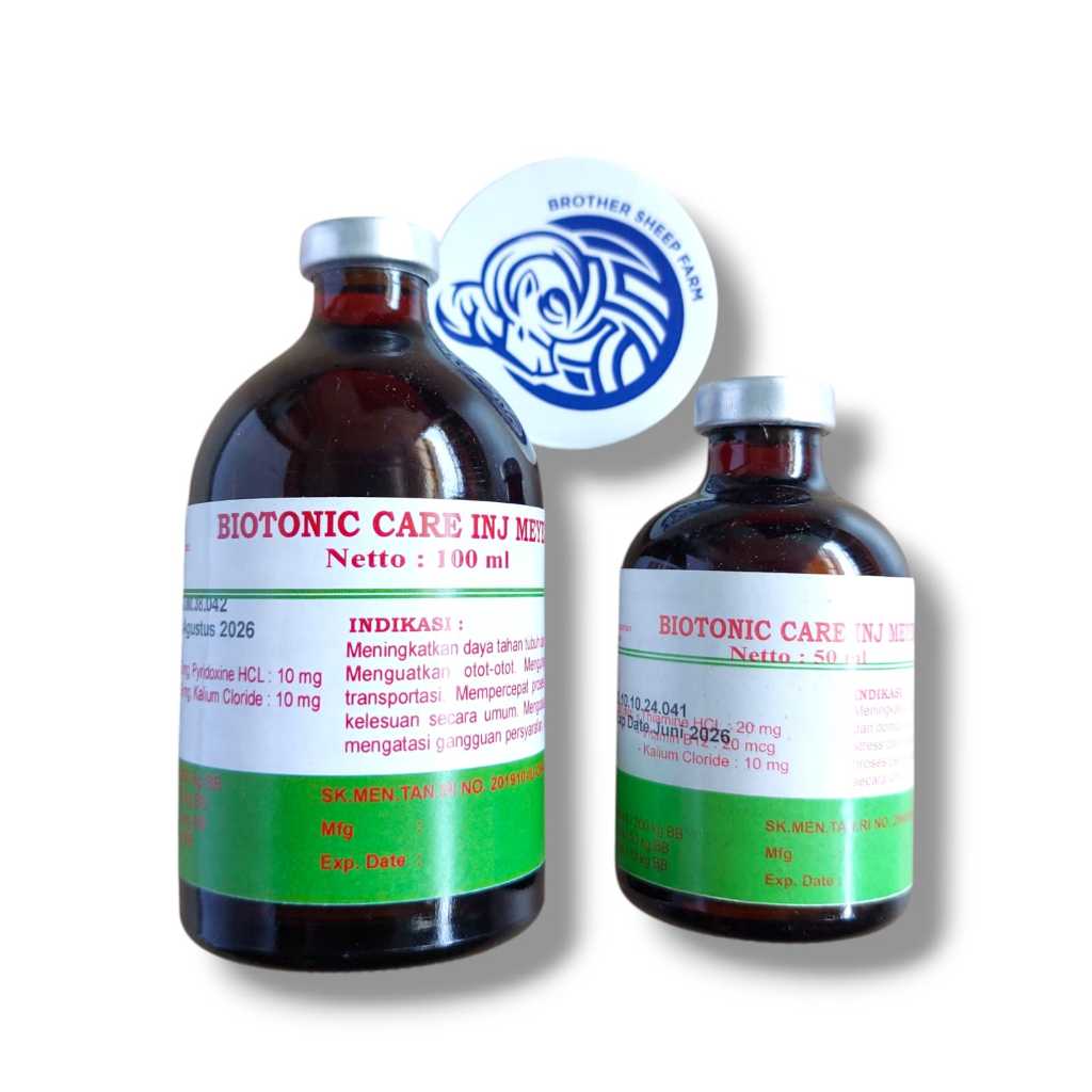 Jual BIOTONIC CARE INJ 50ml & 100ml Obat Penguat Otot dan Syaraf Hewan ...