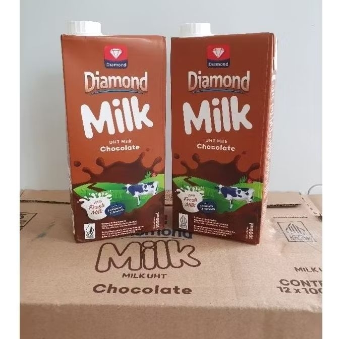 Jual Susu Diamond UHT Chocolate 1Liter | Shopee Indonesia