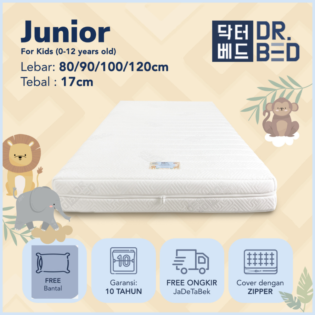 Jual DR.BED Kasur Latex Junior 17cm uk 80x200 - 120x200 | Shopee Indonesia