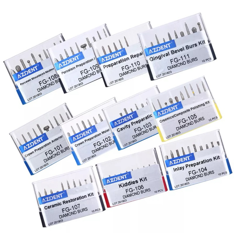 Jual Dental diamond Bur Azdent finishing / bur preparasi / bur dental ...