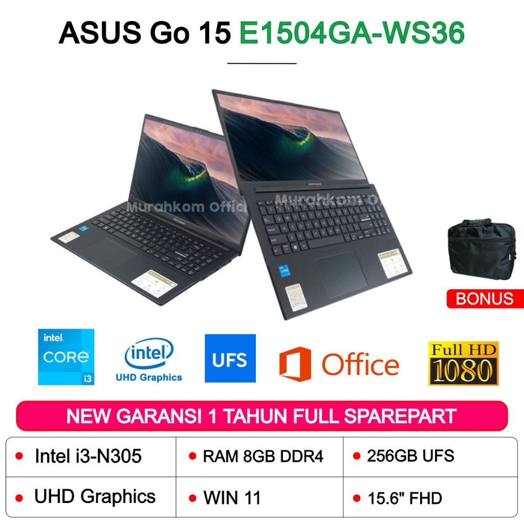 Jual ASUS VIVOBOOK GO 15 E1504GA-WS36 INTEL I3-N305 RAM 8GB 256GB USF ...