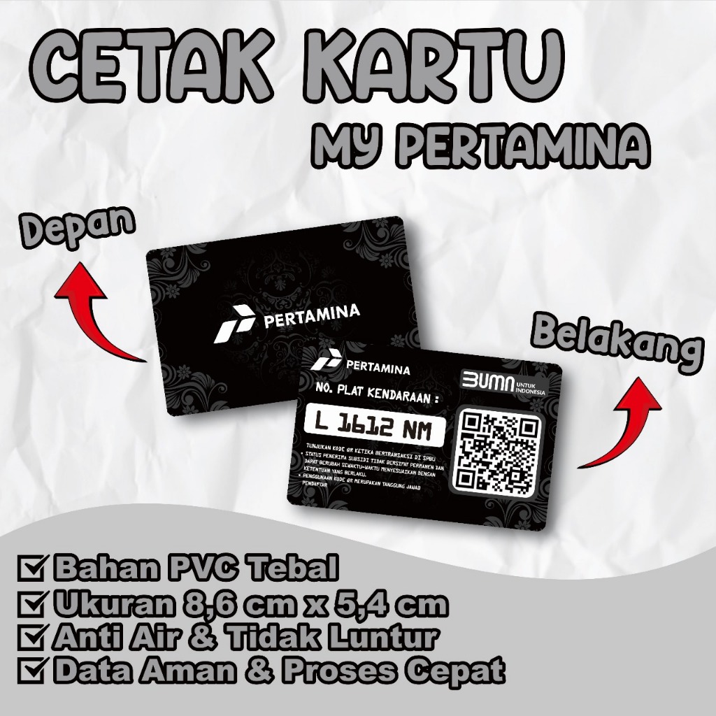 Jual Cetak Kartu My Pertamina / Cetak Kartu My Pertamina Bahan PVC / Kartu My Pertamina Bahan ...