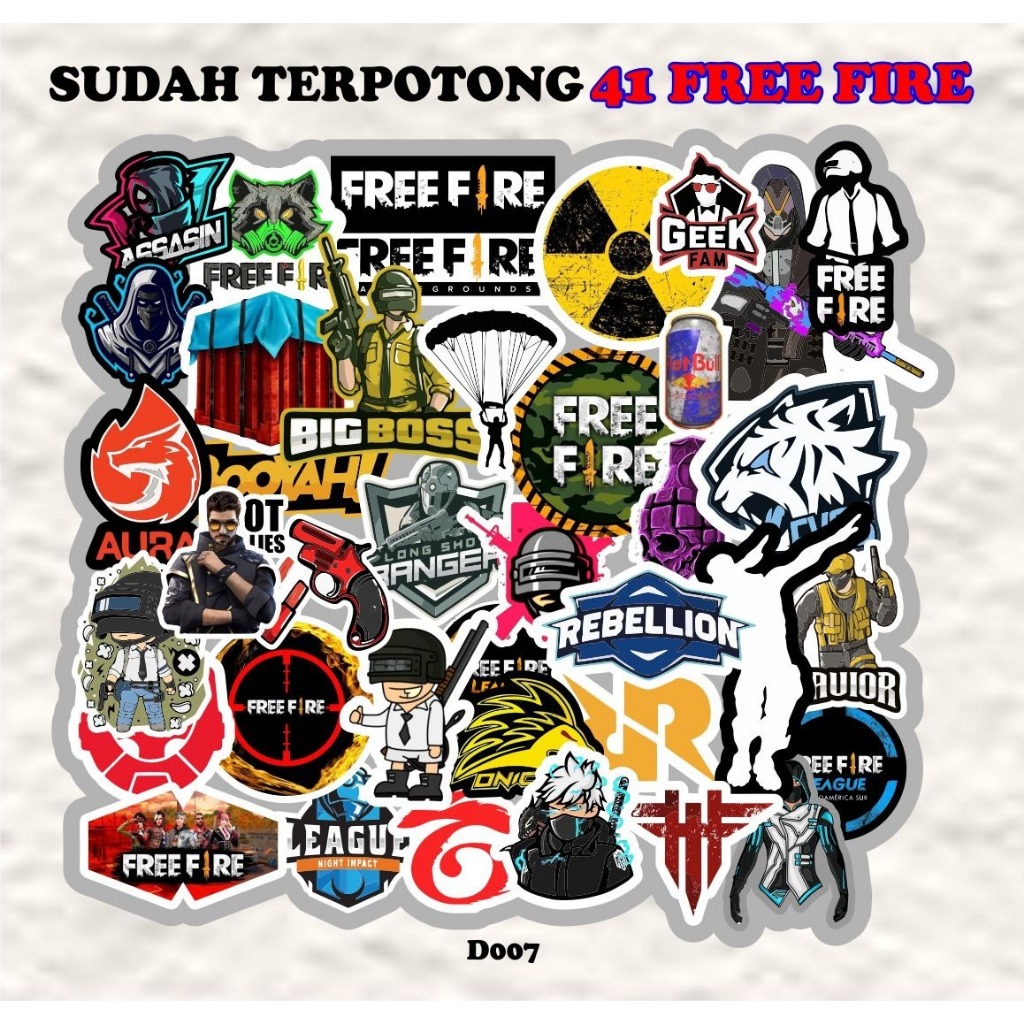 Jual Stiker Pack Free Fire Isi 41pcs Sudah Terpotong D007 | Shopee ...