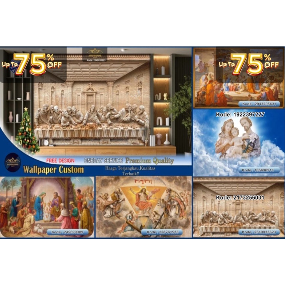 Jual Wallpaper Custom Tema Kristen | Yesus | Tempah Ibadah | Natal ...