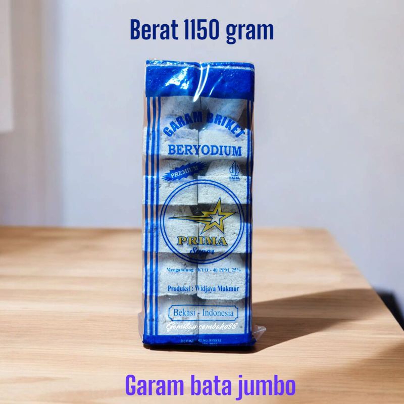 Jual GARAM BATA BERAT 1150 GRAM PRIMA SUPER ORIGINAL / GARAM BRIKET ...