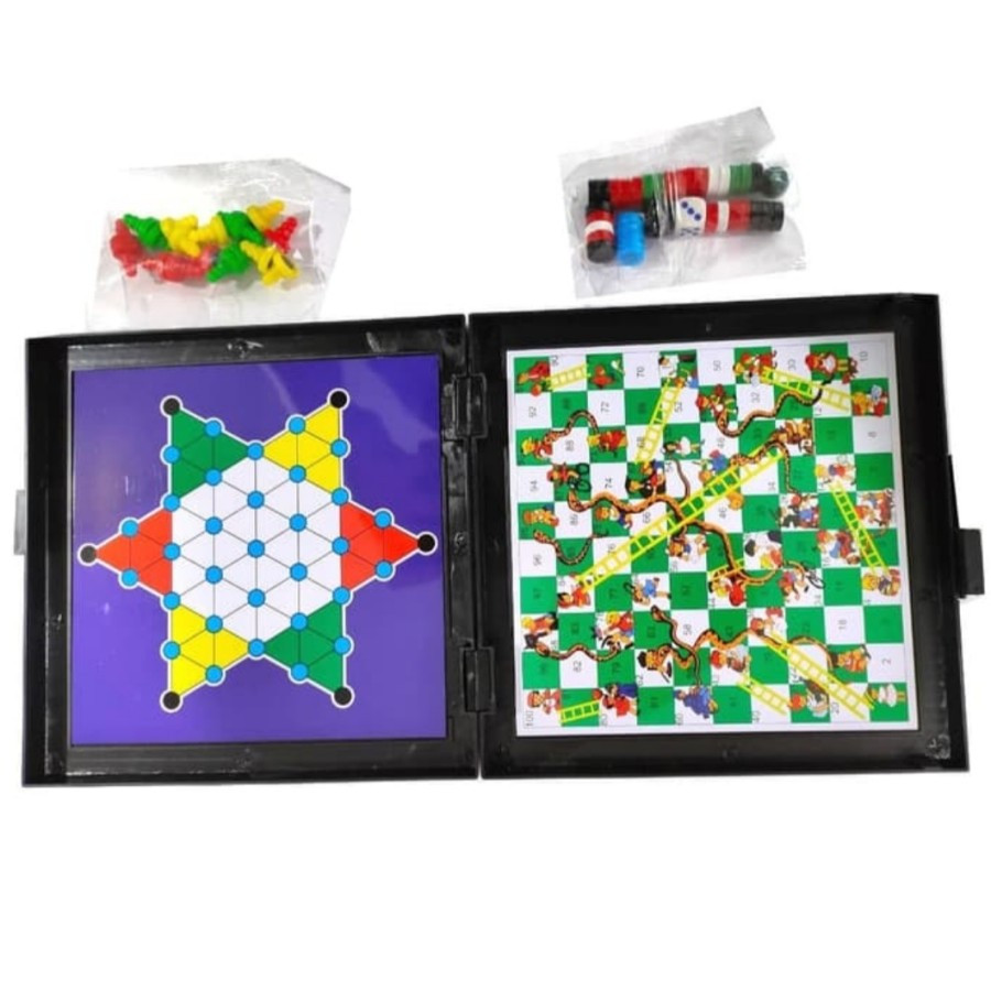 Jual Mainan Anak Board Games Ular Tangga 5 in1 Ludo Halma Catur - S3305 ...