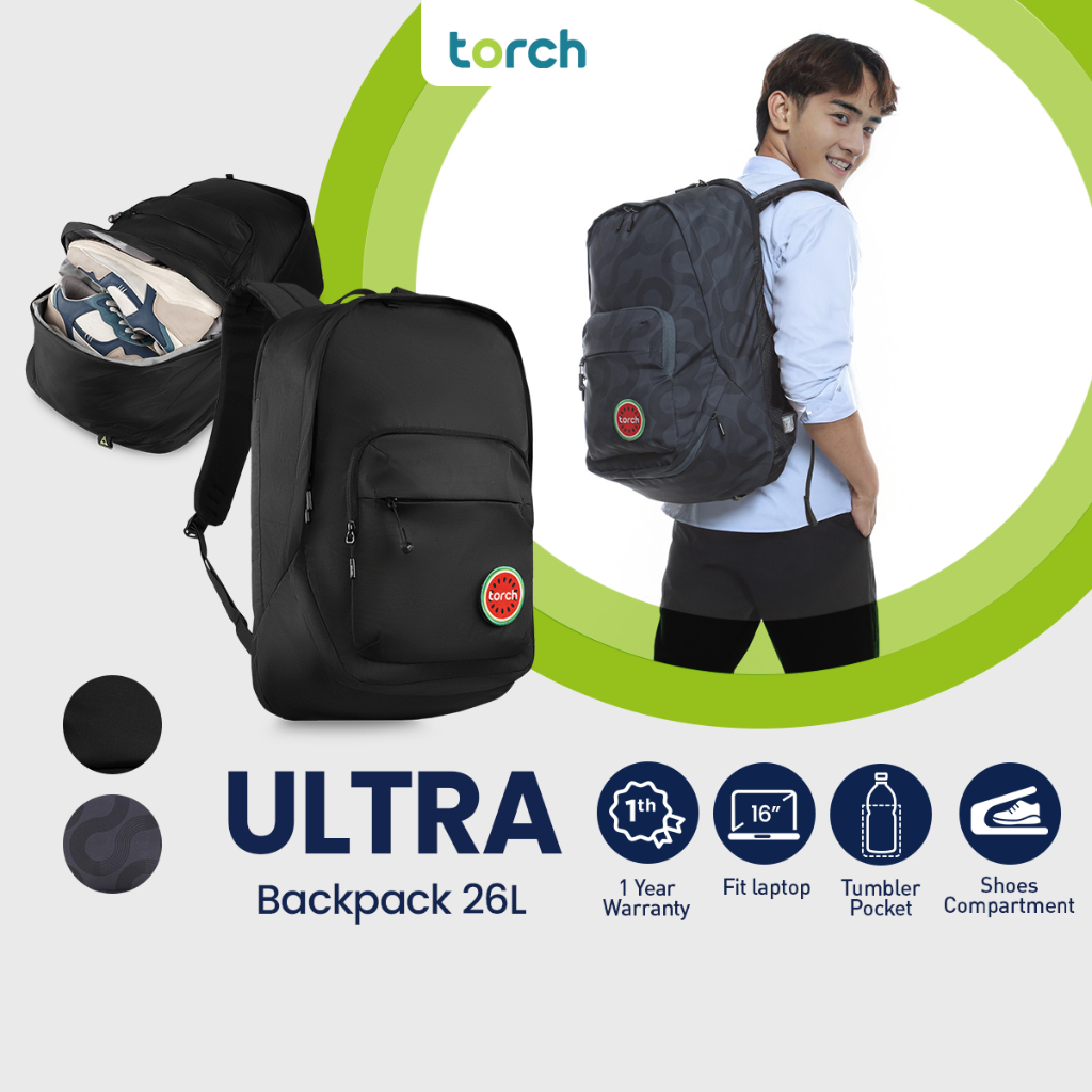 Jual TORCH Ultra 26 Liter Backpack Ransel Tas Kerja Laptop Travel Pria ...
