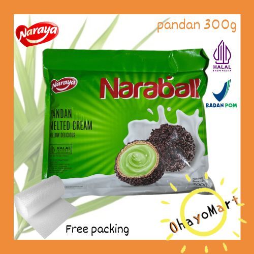 Jual Naraya Naraball pandan melted cream / naraball wafer Pandan 300g ...