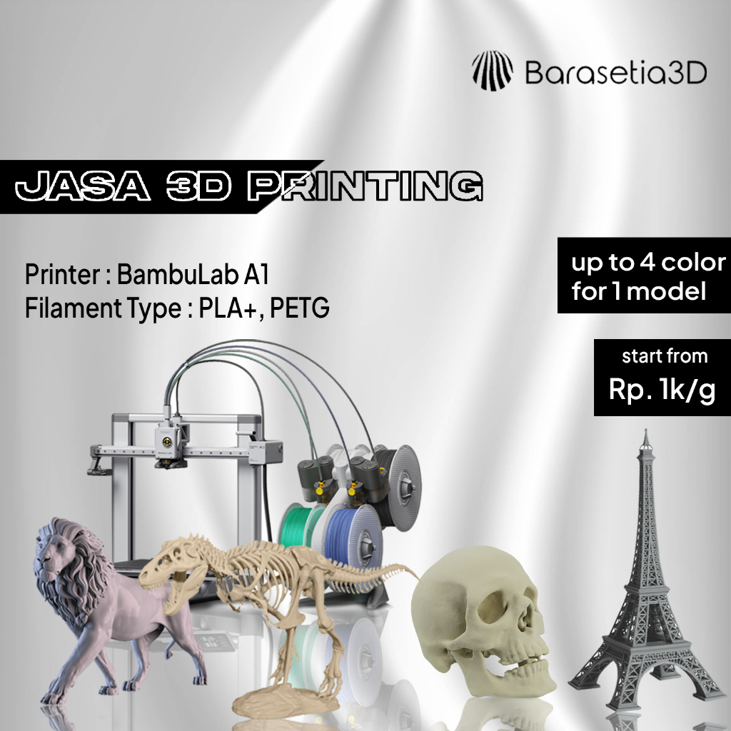 Jual Custom 3D Printing Multicolor with Filament ( Bambulab A1 ...