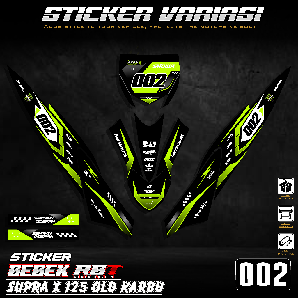 Jual Sticker RBT STRIPING MOTOR SUPRA X 125 SEMI FULL BODY MOTOR RBT ...