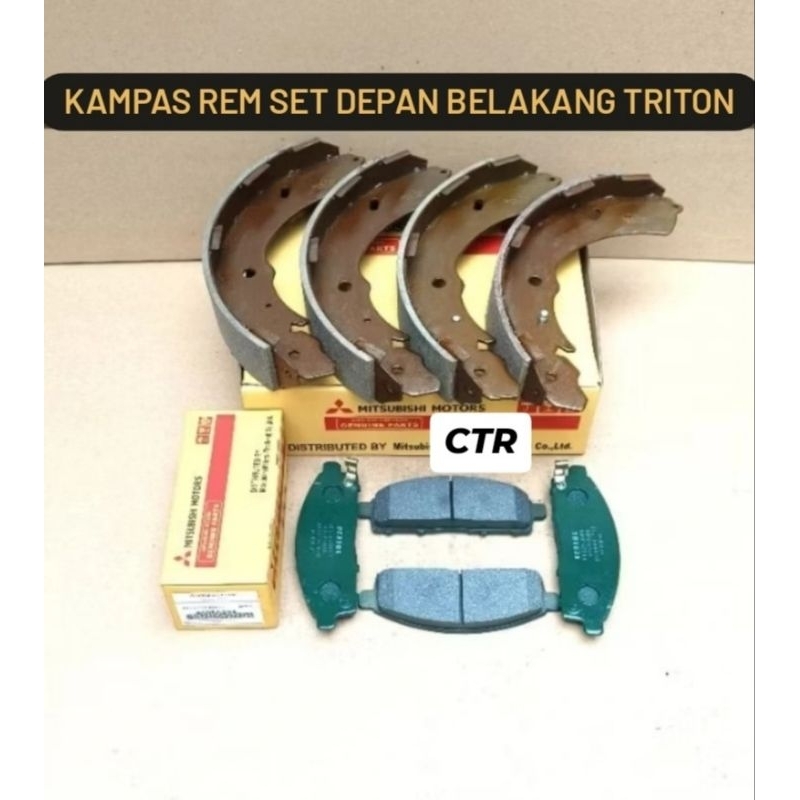 Jual BRAKE PAD~BRAKE SHOE SET TRITON /KAMPAS REM SET DEPAN BELAKANG TRITON | Shopee Indonesia