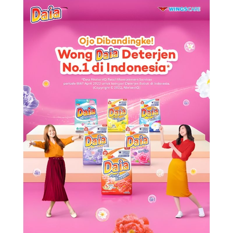 Jual DAIA DETERGENT BUBUK 4KG VIOLET / PUTIH / CLEAN & FRESH | Shopee ...
