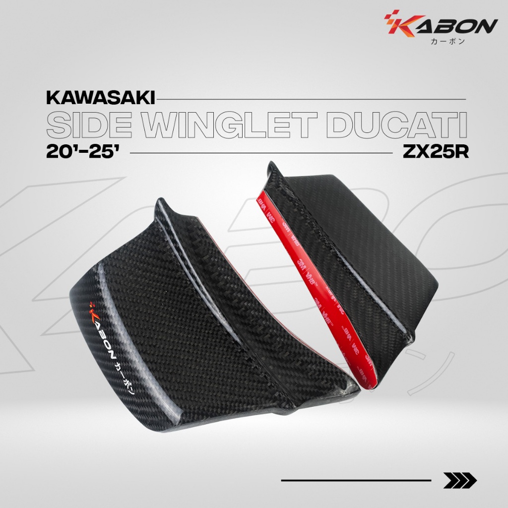 Jual KABON Kawasaki ZX25R ZX4RR Side Winglet Carbon Model Ducati ...