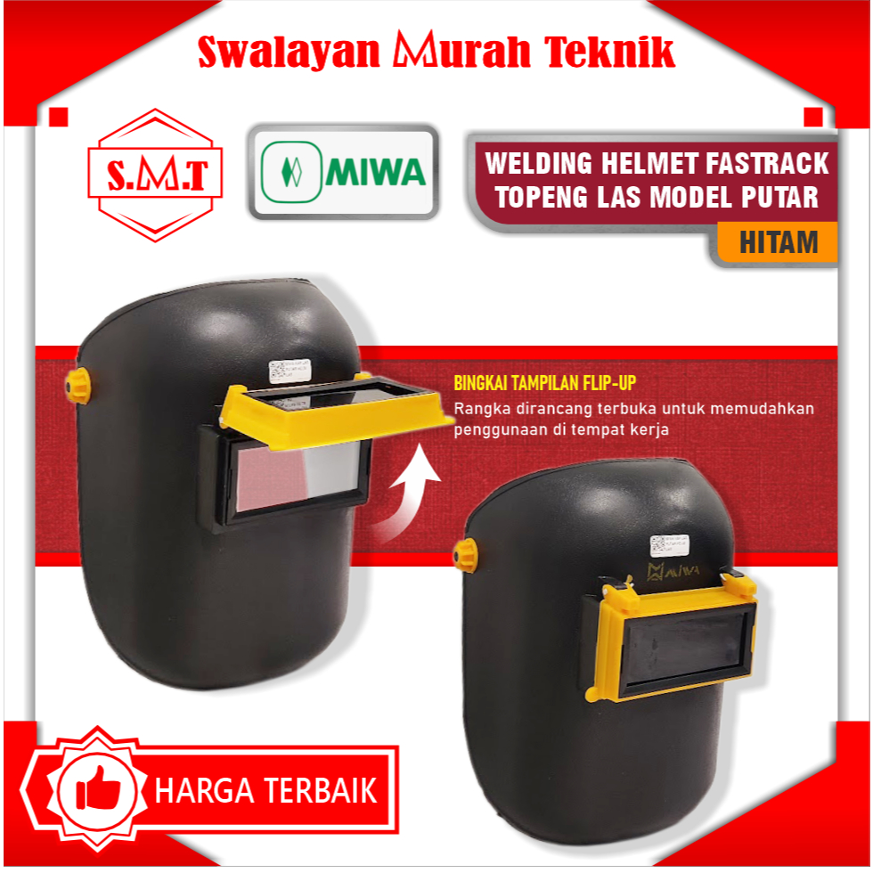 Jual Kedok Helm MIWA Topeng Las Model Putar Welding Helmet Fastrack ...