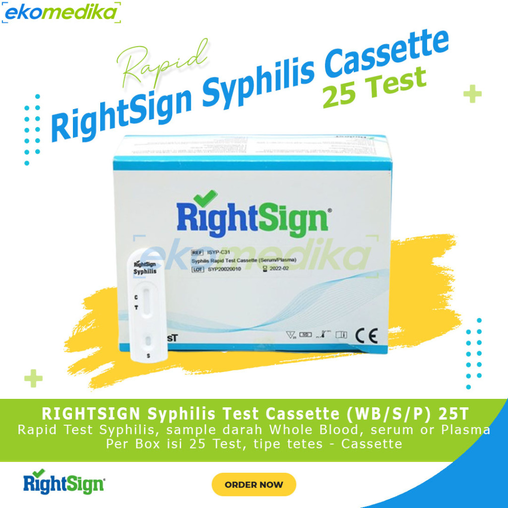 Jual Syphilis Strip 50 Test RIGHT SIGN - Syphilis Cassette 25 T ...