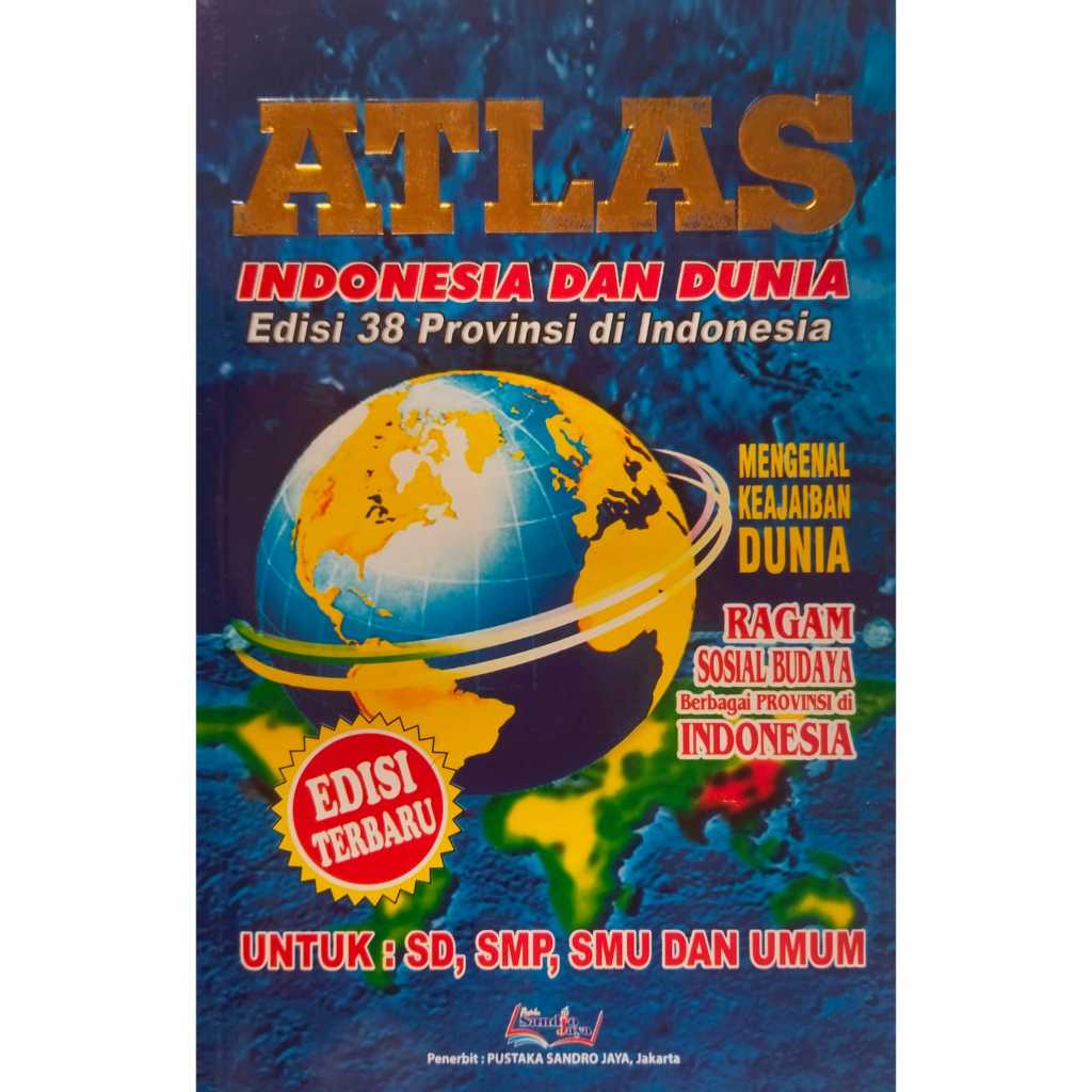 Jual Atlas Edisi Terbaru Indonesia dan Dunia Edisi 38 Provinsi di ...