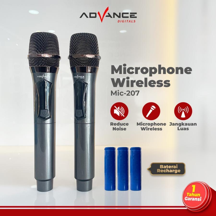 Jual Advance Microphone Wireless MIC 207 Mic Tanpa Kabel | Shopee Indonesia