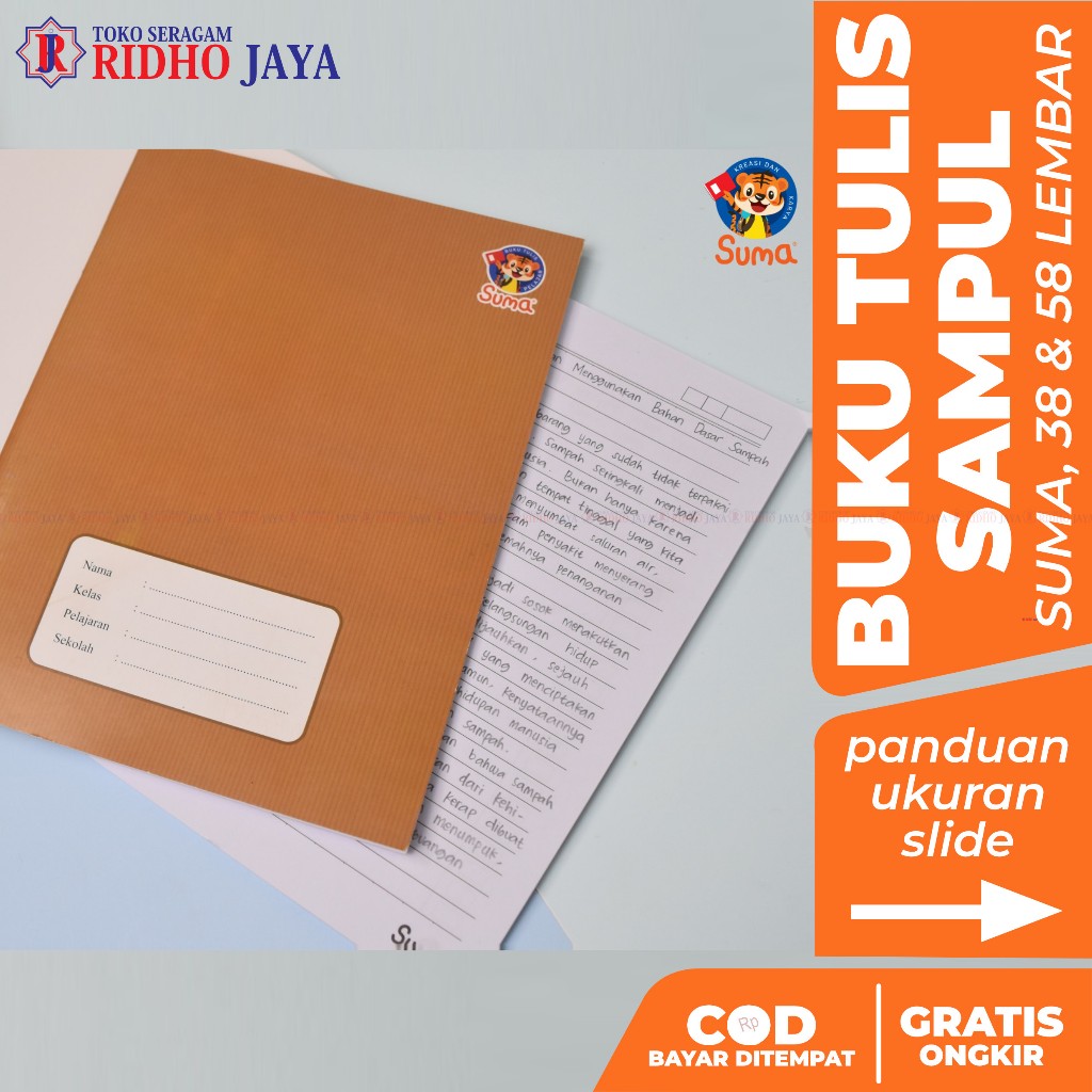 Jual RIDHO JAYA SUMA [1 pack = 10 Pcs] Suma Buku Tulis Sampul Kecil ...